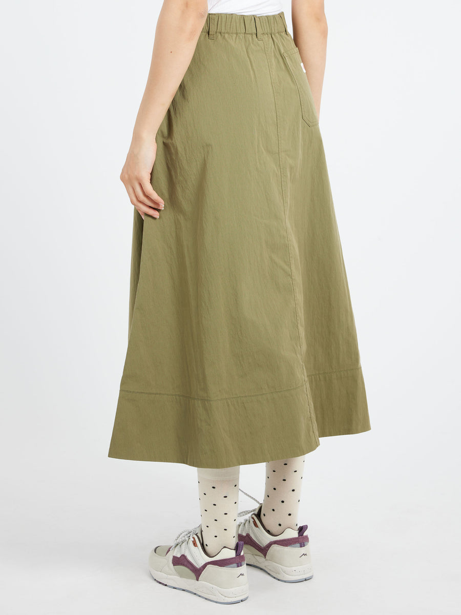 Danton - Double Pleated Skirt in Olive – gravitypope