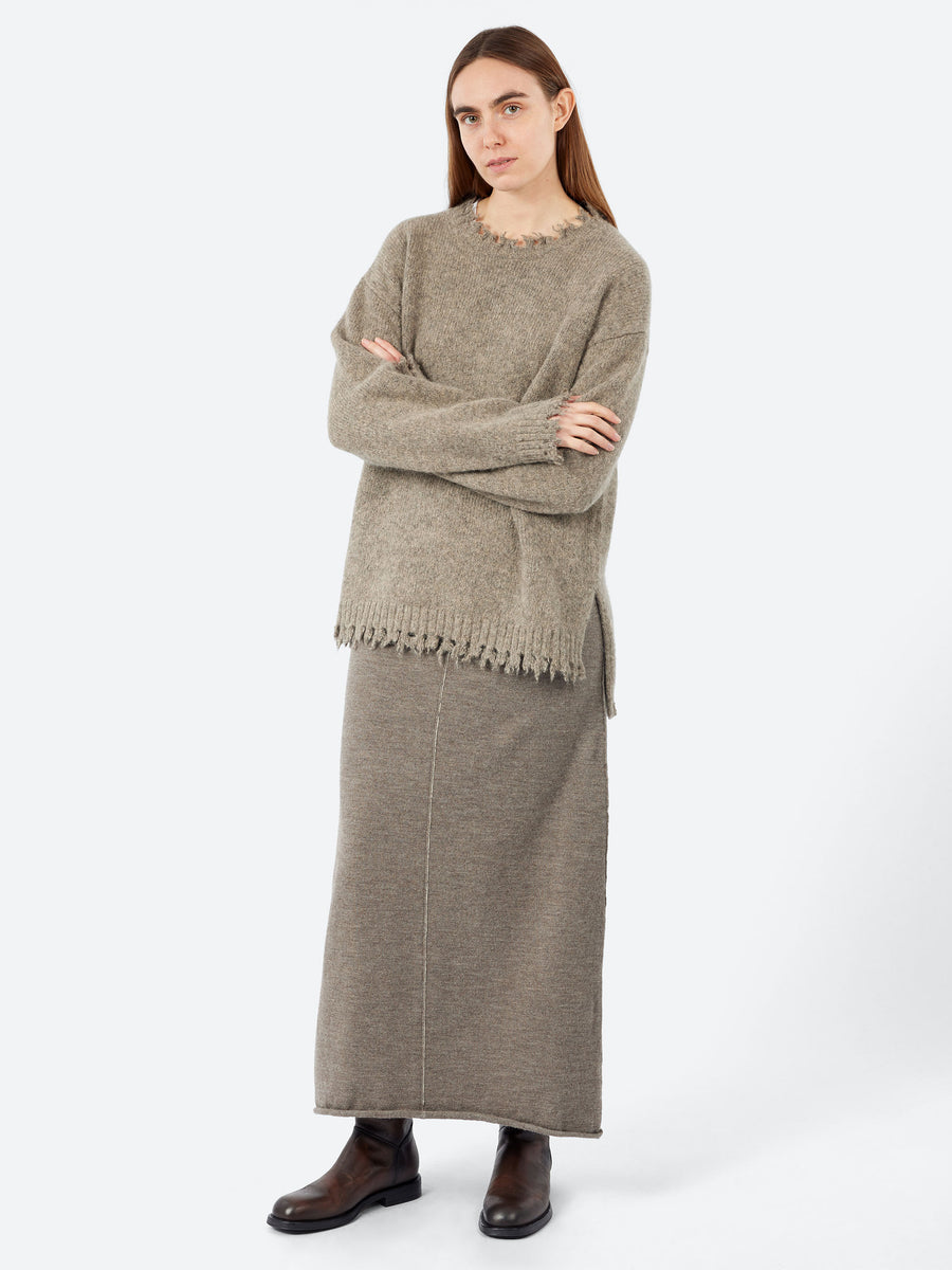 Lauren Manoogian - Fray Crewneck in Rock – gravitypope