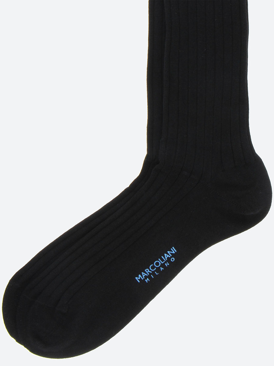 Marcoliani Milano - Essence of Cotton Sock in Black – gravitypope