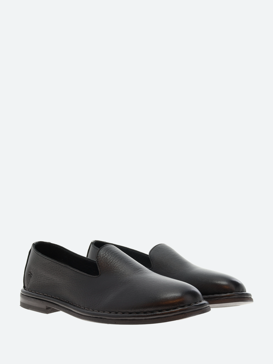 Punto Pigro - Hand 6 Leather Loafers in Nero Topeka – gravitypope
