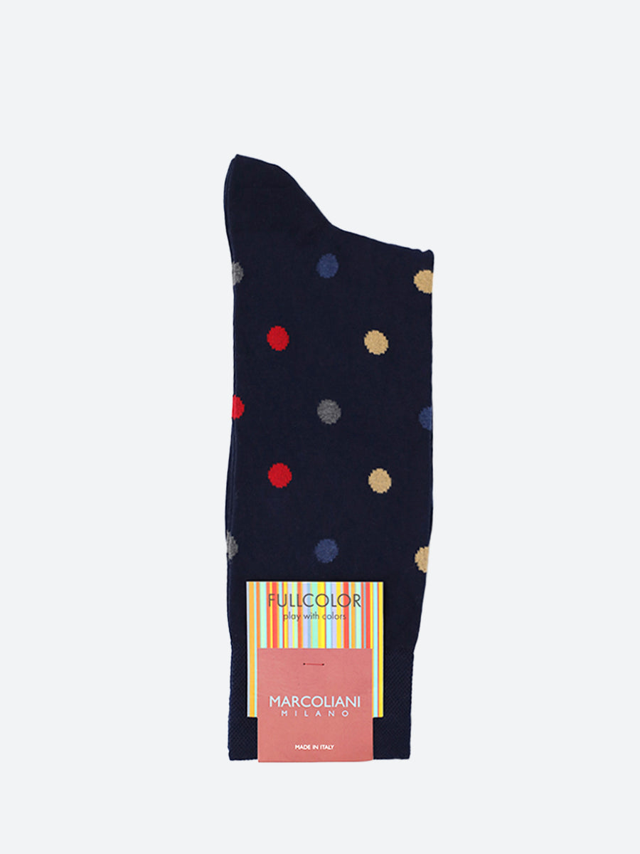 Marcoliani - Multicolour Dots Sock in Navy – gravitypope