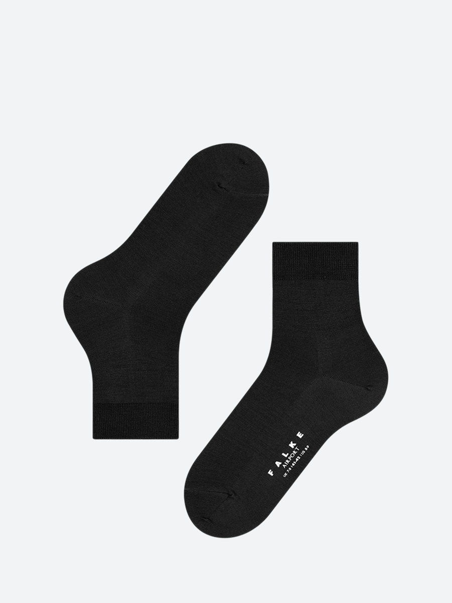 Falke - Airport Short Sock in Black – gravitypope