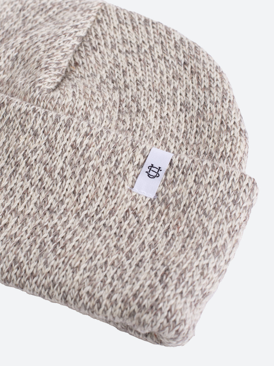 Upstate Stock - Ragg Wool Beanie in Oatmeal Melange – gravitypope