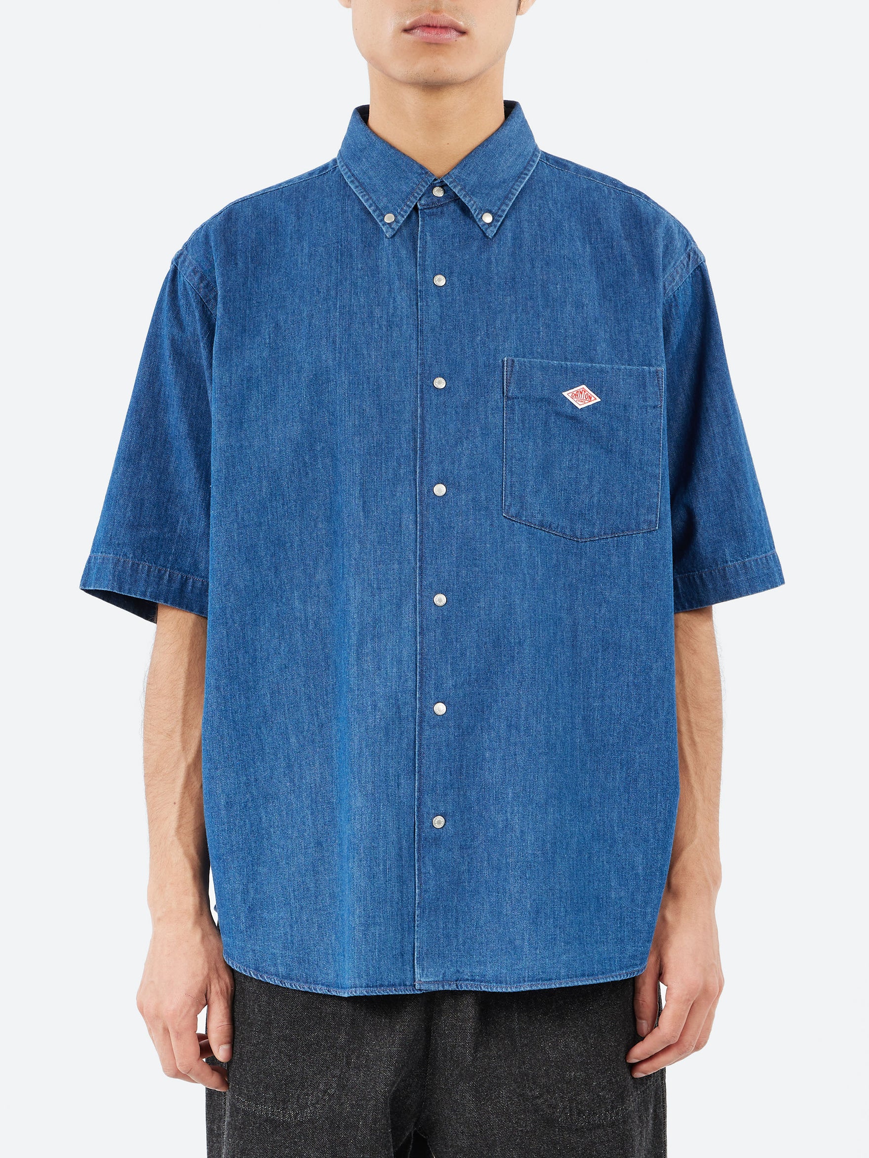 Danton - Men's Dot Button B.D Shirt in White – gravitypope