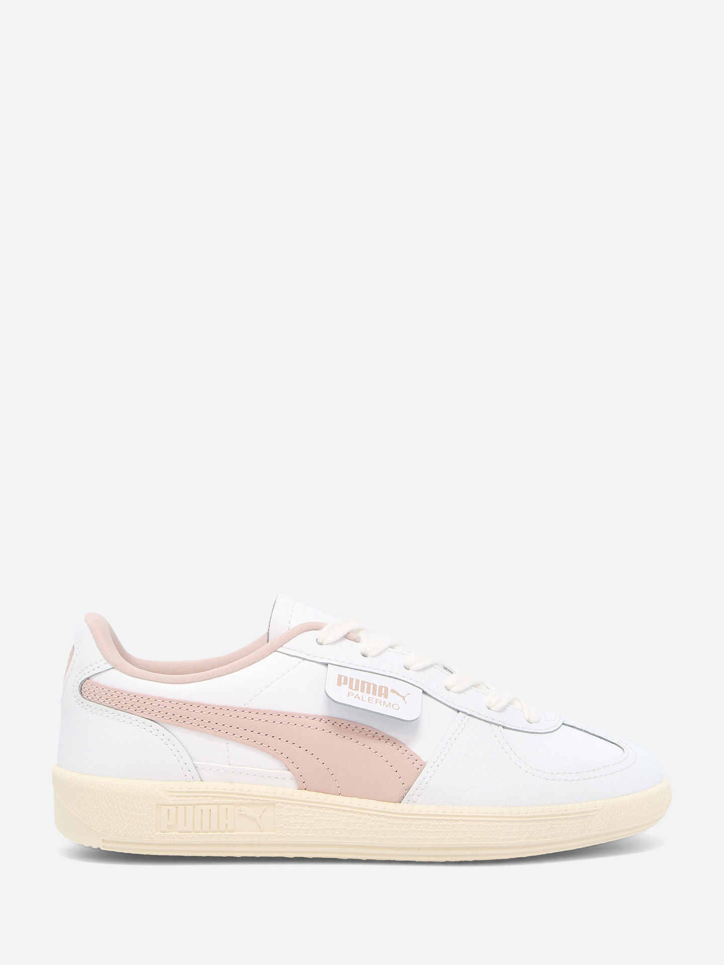 Puma - Palermo Women's Leather Sneakers in White, Grey and Gum ...