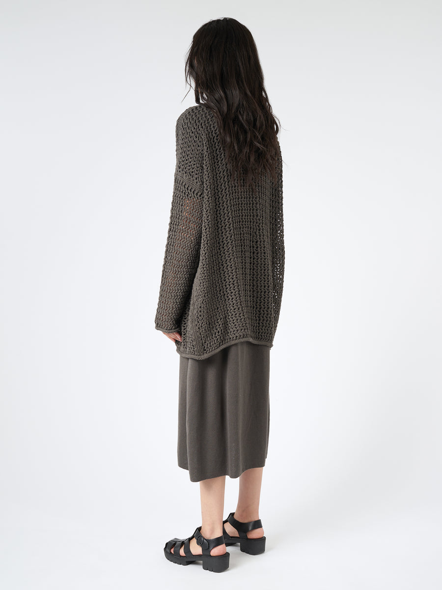 Lauren Manoogian - Big Net Cardigan in Coal – gravitypope