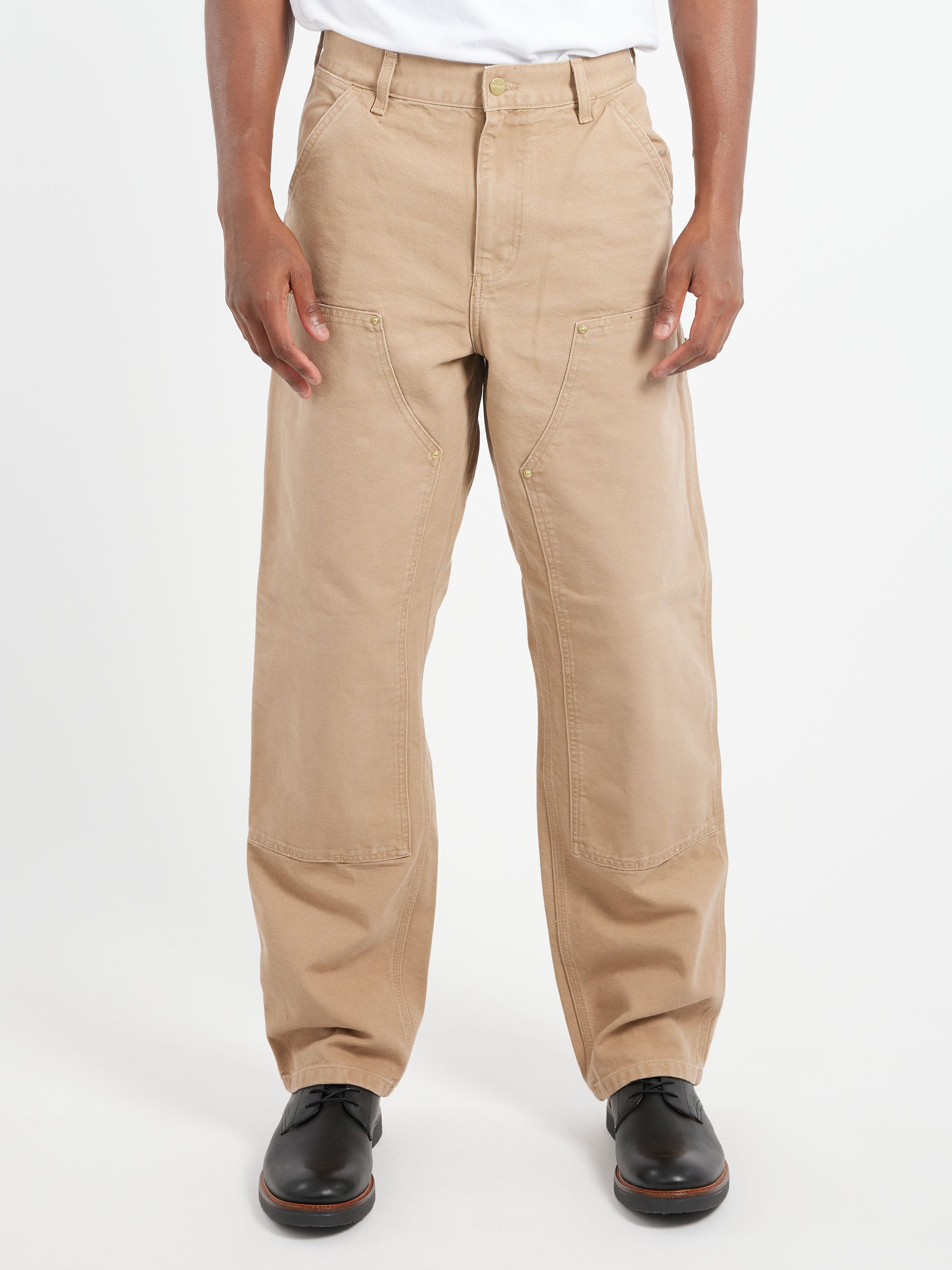 Carhartt WIP - Double Knee Pant in Blue Heavy Stone Bleach – gravitypope