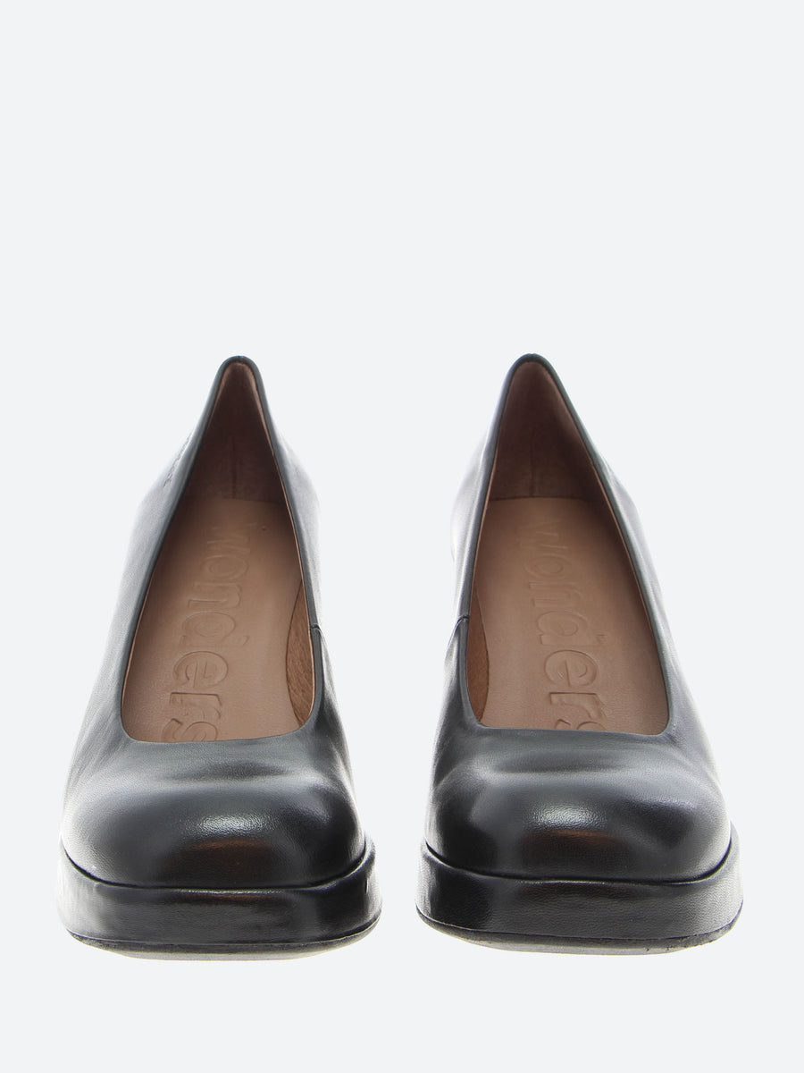 Wonders - Square Toe Platform Heel in Black Iseo – gravitypope