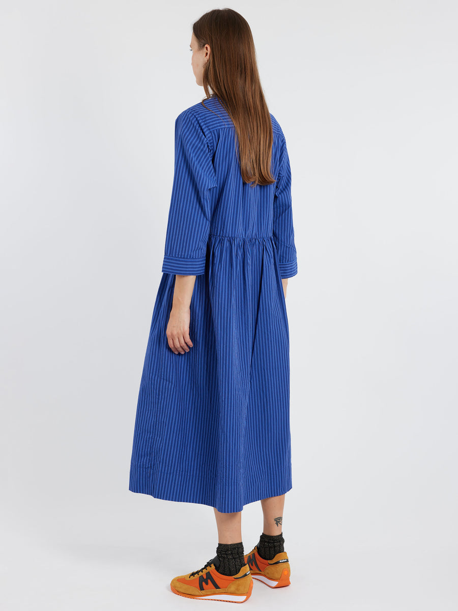 TOAST - Stripe Poplin Shirt Dress in Blue Tourmaline – gravitypope