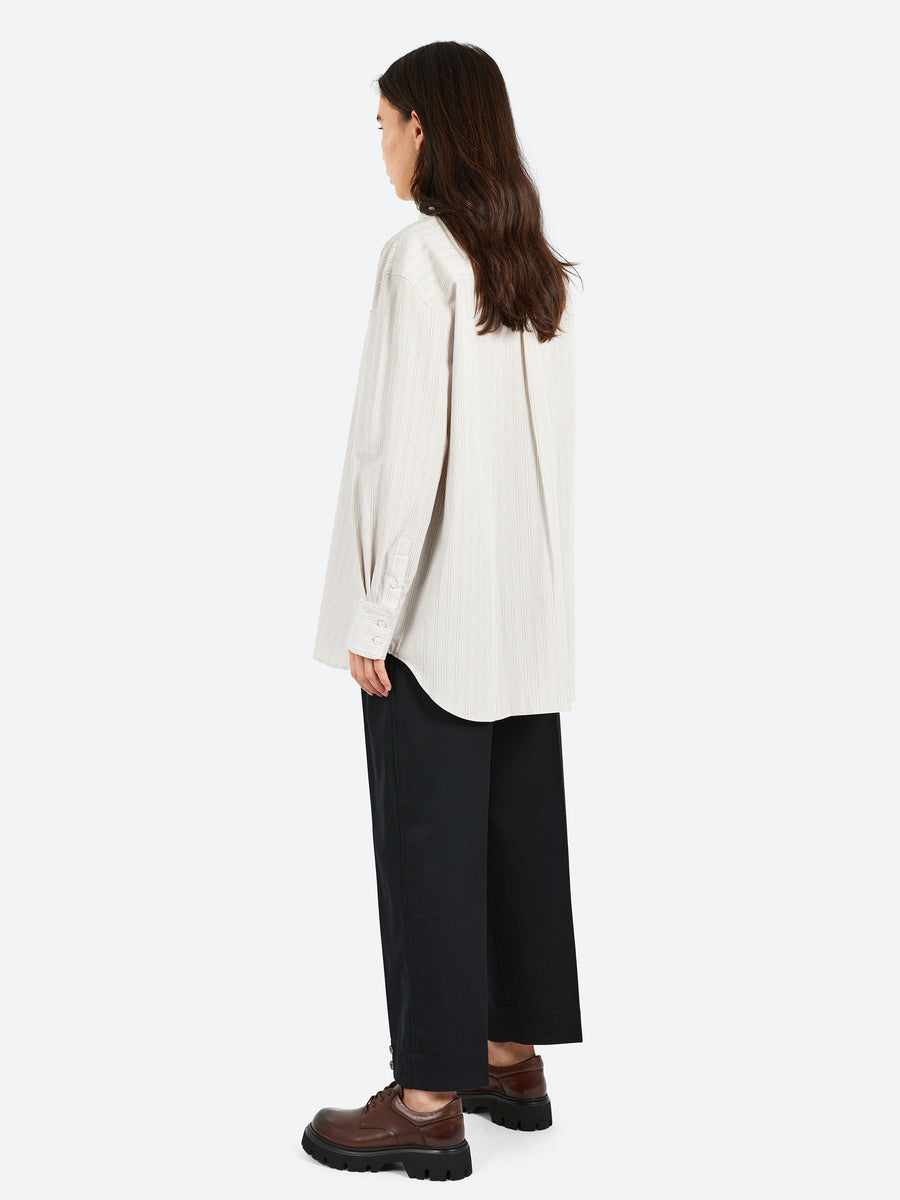 Soeur - Carlotta Shirt in Gris Clair and Ecru – gravitypope