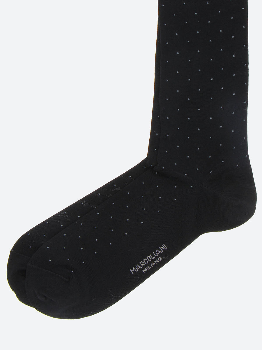 Marcoliani Milano - Pin Dot Socks in Black – gravitypope