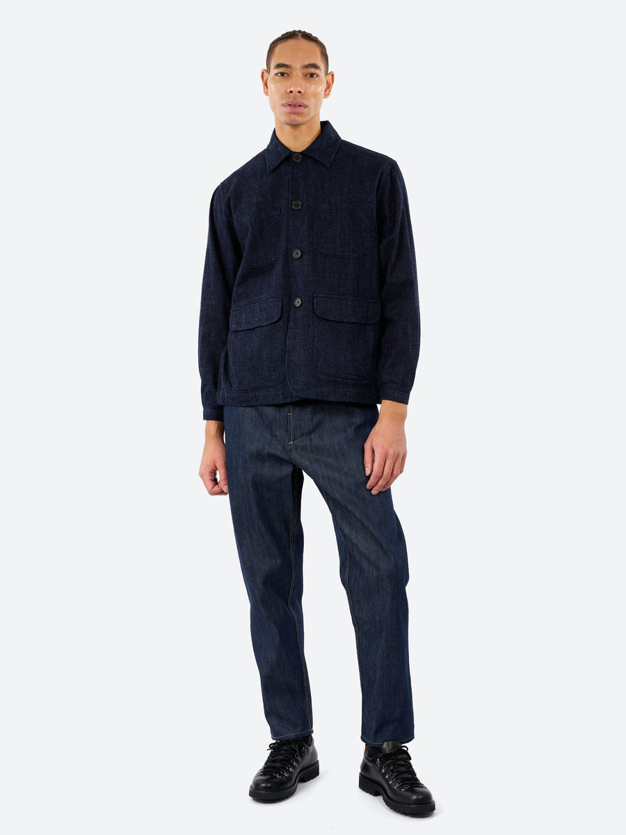 Universal Works - Brushed Denim Labour Jacket in Indigo – gravitypope