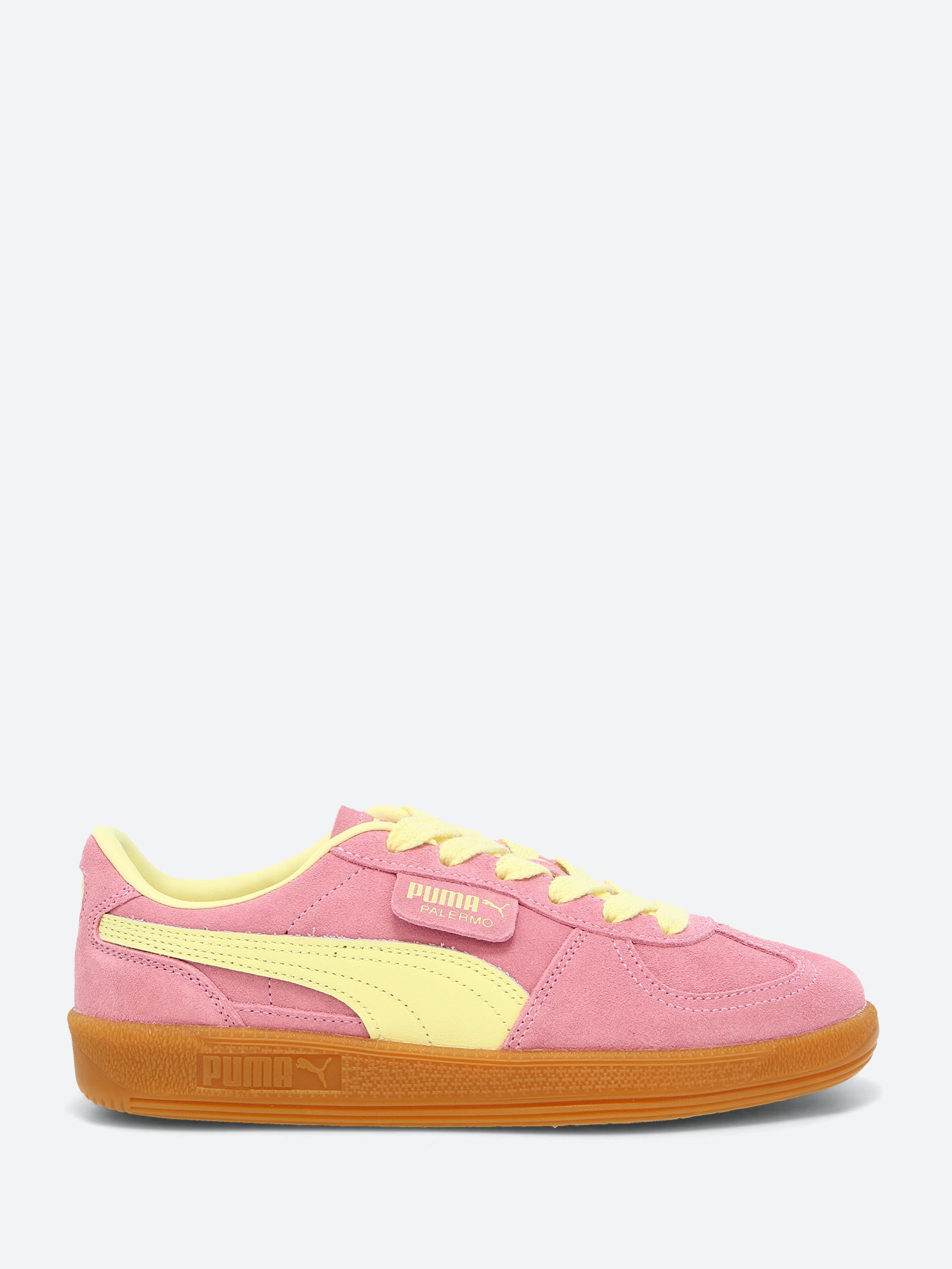 Puma - Palermo Women's Leather Sneakers in White, Grey and Gum ...