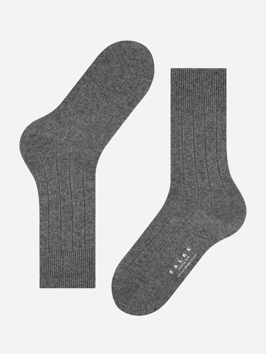 Falke - Lhasa Rib Casual Crew Sock in Light Grey – gravitypope
