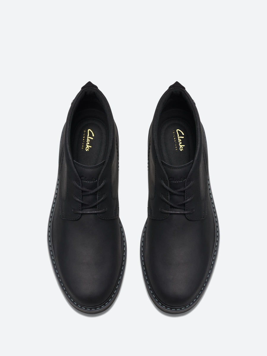 Clarks - Newford Mid in Black Leather – gravitypope