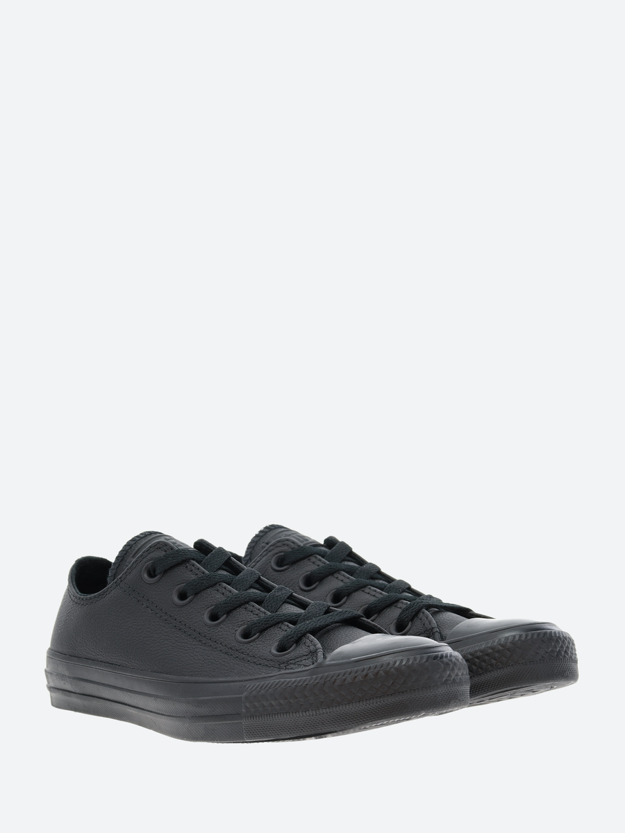 Converse - Chuck Taylor All Star Mono Leather Low Top in Black ...