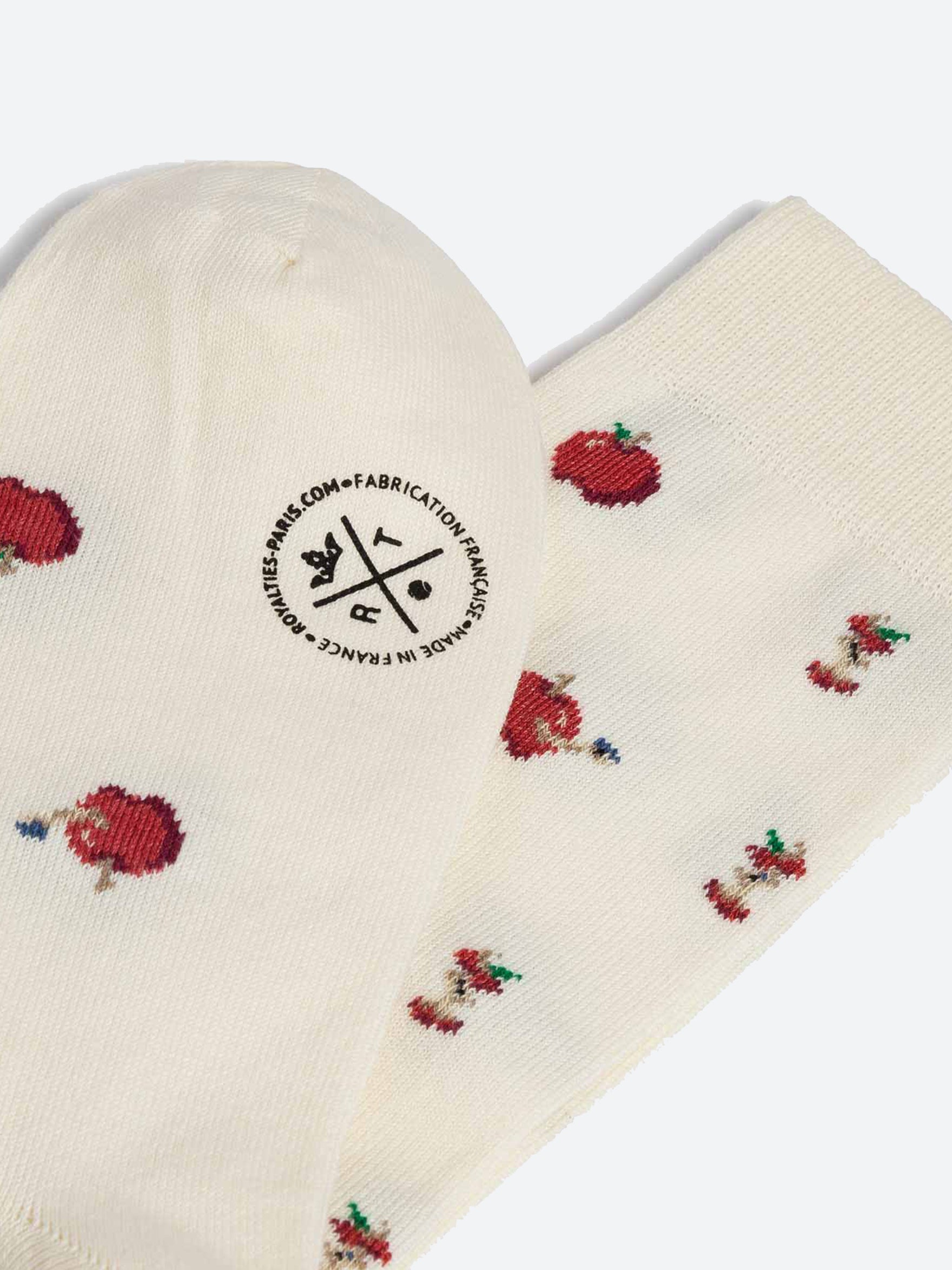 Royalties Paris - Adam Apple Socks in Ivoire – gravitypope