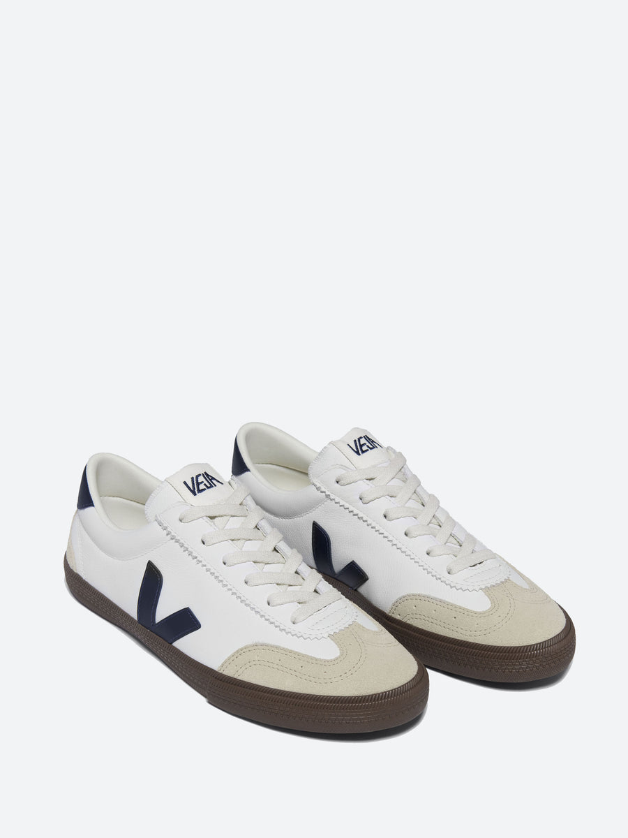 Veja - Volley Leather in White, Nautico and Bark – gravitypope