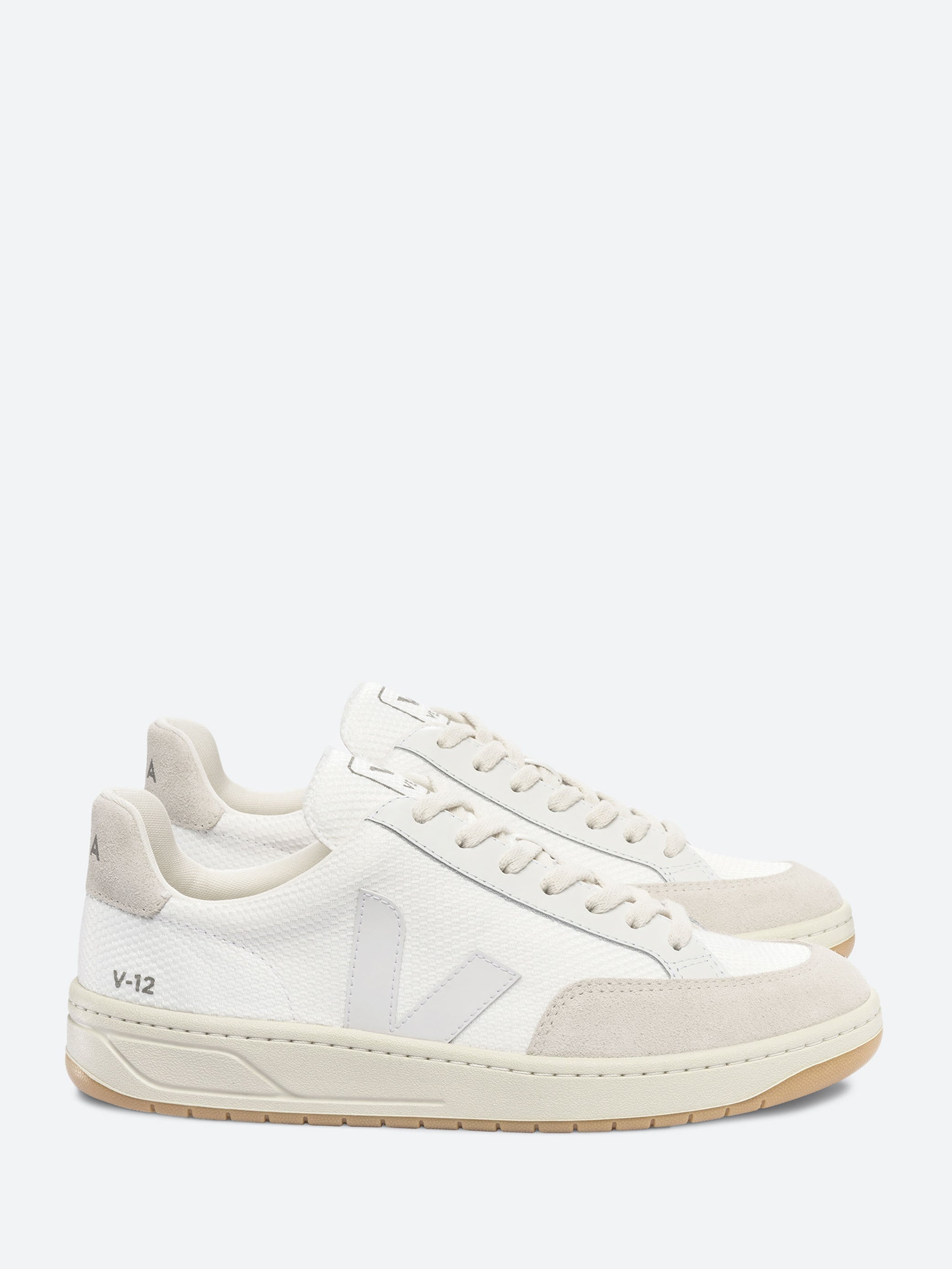 Veja - V-12 Leather in White and Sable – gravitypope